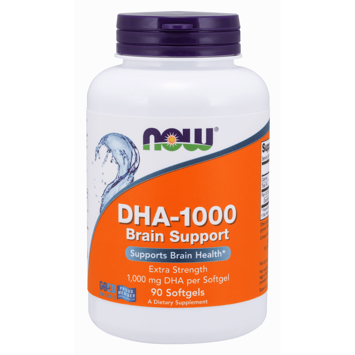 NOW | DHA 1000mg BRAIN SUPPORT 90 SGELS | Vitamin Choice Outlet